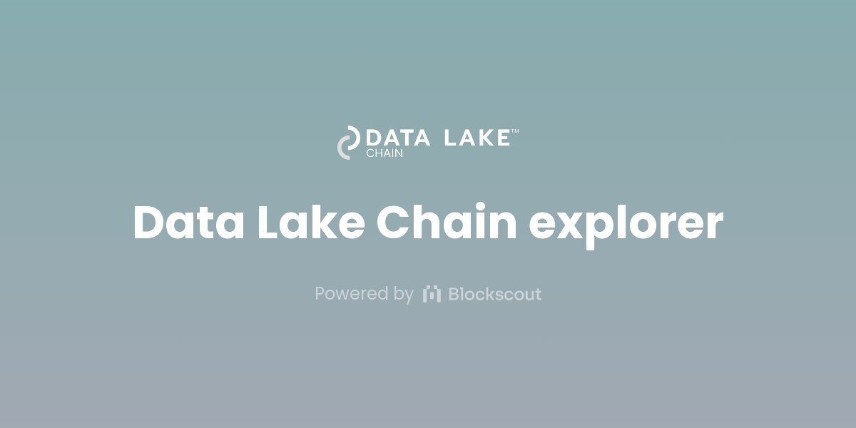 Data Lake Chain Blockchain Explorer View Data Lake Chain Stats